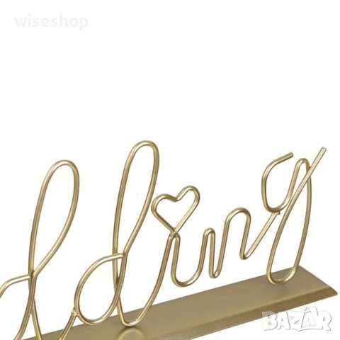 Декорация за сватба - метална табела "Wedding" - 36x3.5x11.5см в Други ...