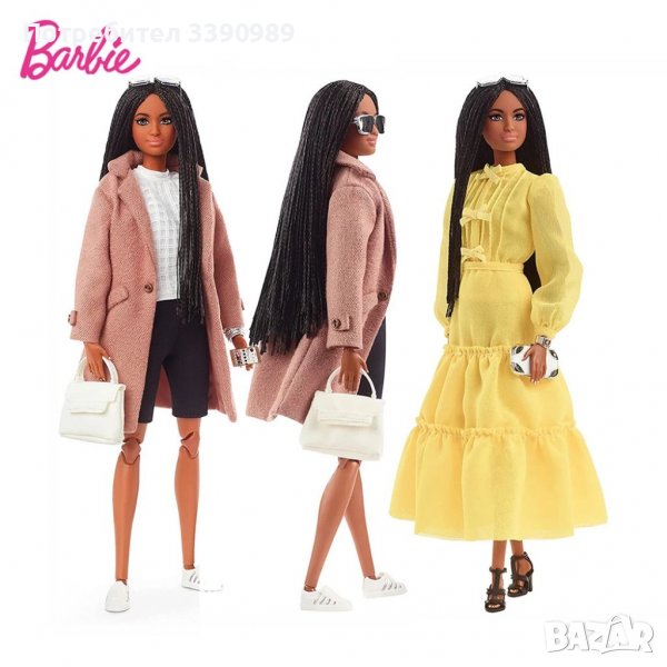 Оригинална колекционерска кукла Барби @Barbiestyle тъмнокожа Mattel в ...