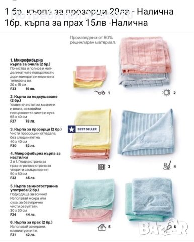 Кърпа за прозорци Tupperware в Други в с. Долни Пасарел - ID44372717 ...