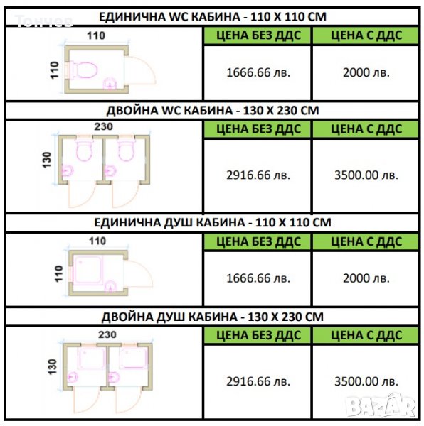 Контейнери за живеене Офиси Складове Гаражи Мобилни тоалетни в Градински мебели декорация