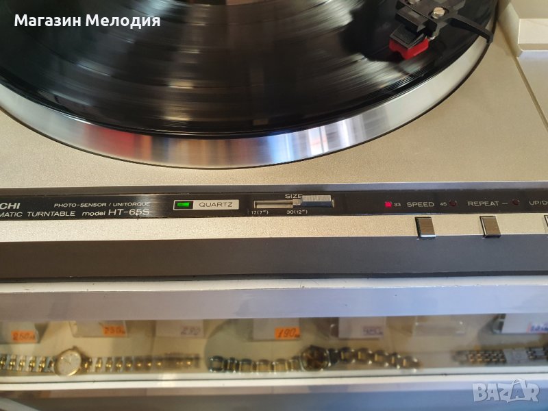 💽📻📀🎶 Грамофон Hitachi HT-65S direct drive В отлично техническо и ...