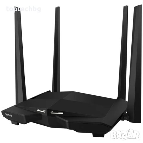Безжичен WIFI рутер Tenda AC10 AC1200, Dual Band с 4 антени и 2 мрежи в ...