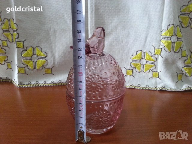 Стъклена кутия захарница в Антикварни и старинни предмети в гр Стара