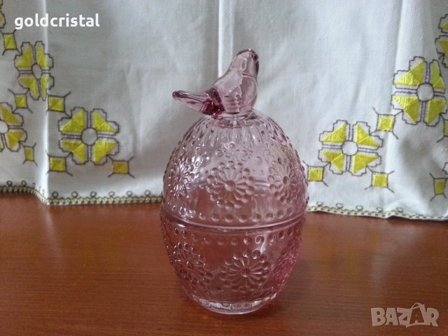 Стъклена кутия захарница в Антикварни и старинни предмети в гр Стара