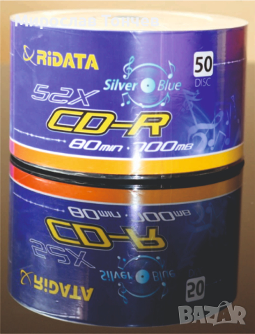 CD-R RIDATA 700 MB, 52x, 50 бр. в Друга електроника в гр. София - ID44734454 | Bazar.bg