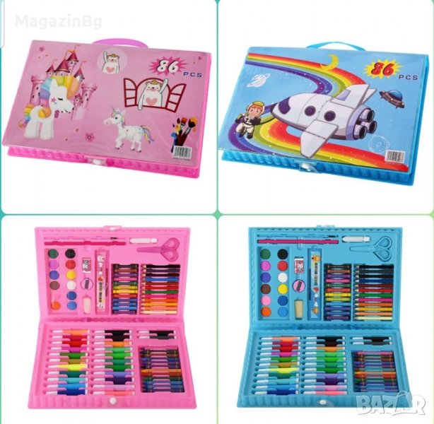 Комплект за Рисуване оцветяване в дървен куфар komplekt za risuvane в ...