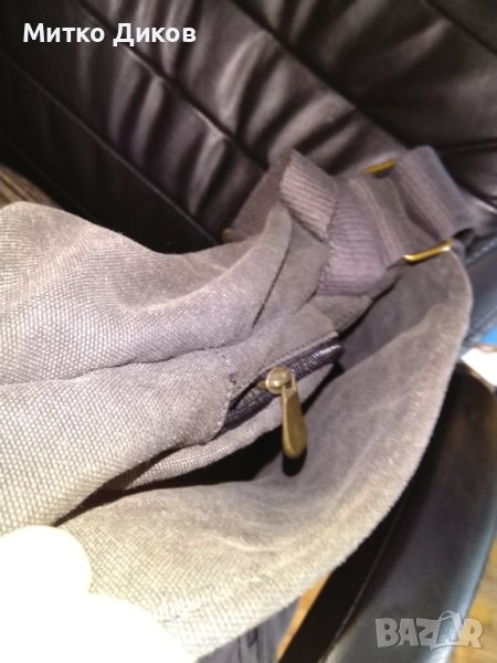 Чанта маркова италианска за през рамо промазан плат Лаура 37х21х9см бутикова в Чанти в гр София