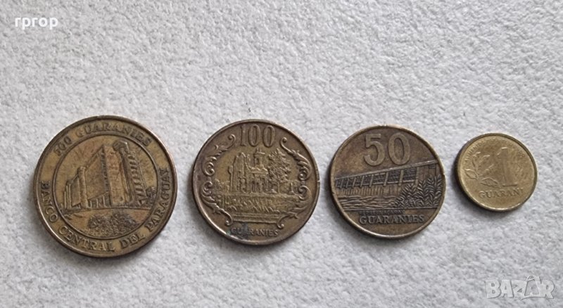 Монети . Парагвай. 1 , 50 , 100 ,500 гуарани. 4 бройки в Нумизматика и ...