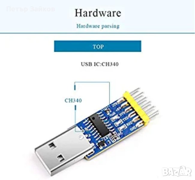 WitMotion USB UART конвертор 3 в 1 Мултифункционален (USB към TTL/USB ...