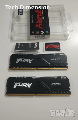 Рам памет Kingston Fury Beast RGB 16GB(2x8) DDR4 3200 Dual Channel KIT ...